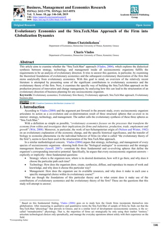 Evolutionary Economics and the Stra.Tech.Man Approach of the Firm into ...