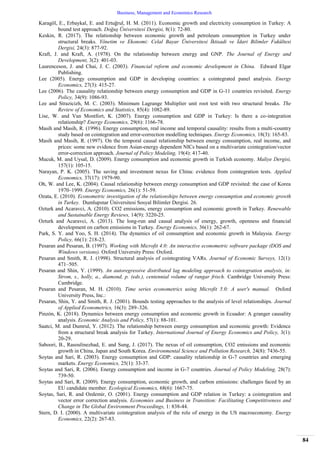Oil Consumption and Economic Growth in Turkey: An ARDL Bounds Test ...