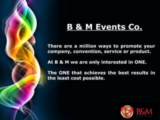 B&M Events Company Profile | PPT