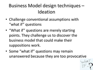 Design Techniques for Business Model Generator | PPTX