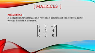 Matrices & Determinants | PDF