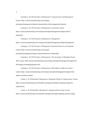 BMGT 364 Project 3 Management and Organization Theory | PDF