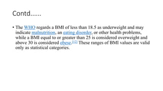 Body Mass Index (BMI). | PPTX