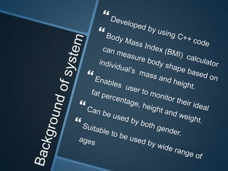Bmi and bmr calculator slides | PPT