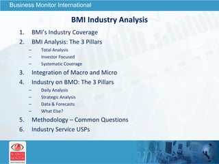 BMI Industry Summary | PDF