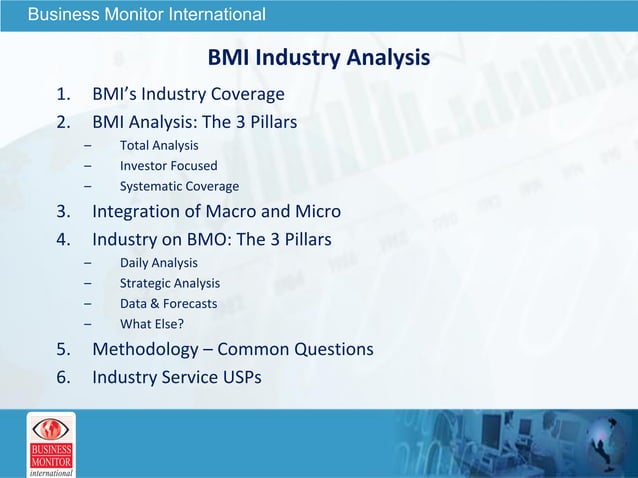 BMI Industry Summary | PPT