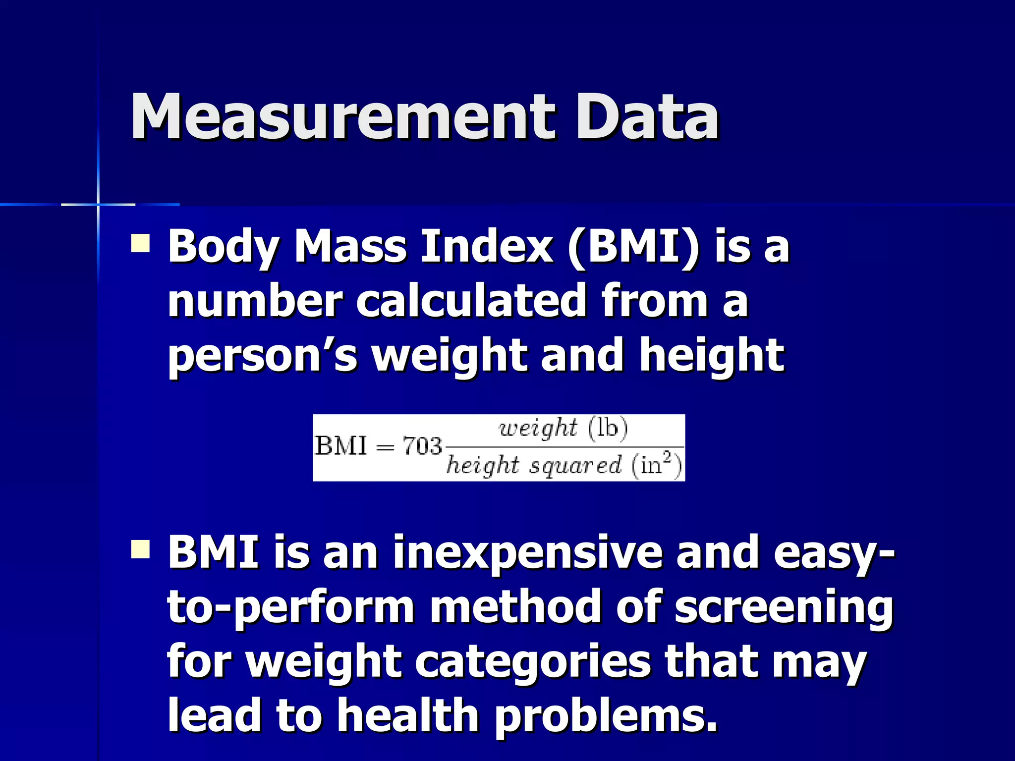 BMI Measurements by Trinity/HOPE | PPT | Children\'s Health | Healthy ...