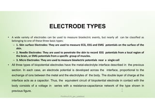 measuring recording and monitoring bioelectric signal | PDF