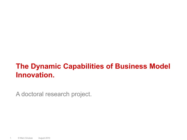Business Model Innovation Research Project | PDF