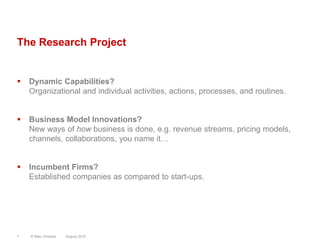 Business Model Innovation Research Project | PDF