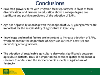 Predicting the Adoption of Sustainable Agriculture Practices Among ...