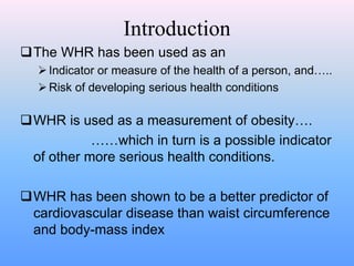 Body Mass Index & Waist Hip Ratio | PPTX