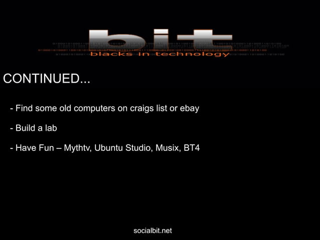 Bmi workshop - Ronnie Hash | ODP | Computing | Technology & Computing
