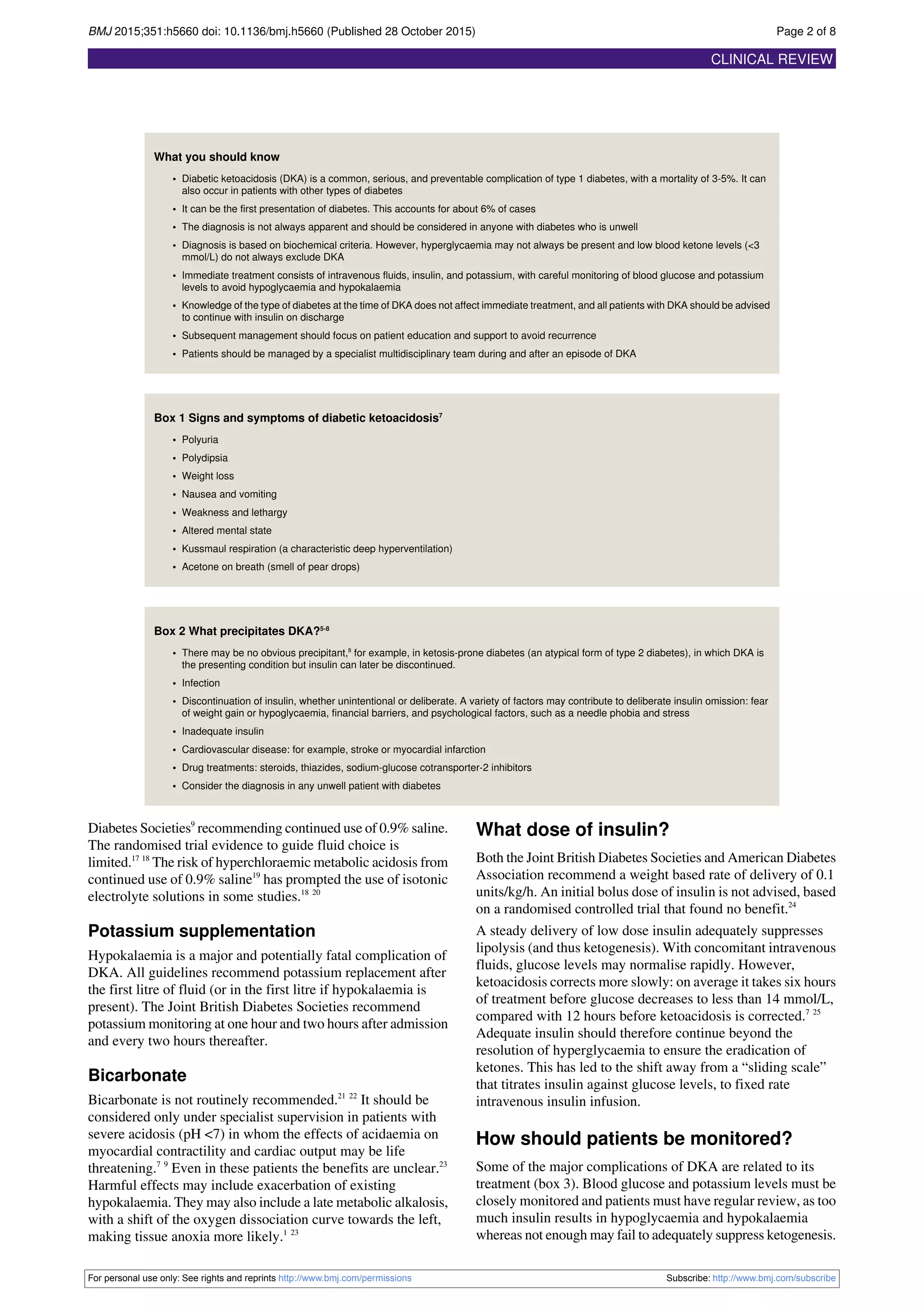 DKA clinical review | PDF