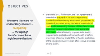 Agreement on Technical Barriers to Trade | PPTX