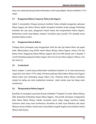 Bmk 3043 tugasan 2 (kesalahan bahasa) | PDF