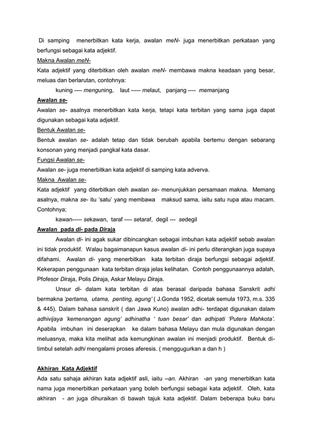 Bml 3053 morfologi bahasa melayu tugasan perbandingan | PDF