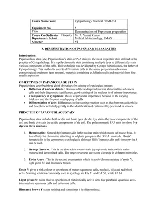 Cytopathology Lab manual for MLT Students | PDF | Reproductive Health ...
