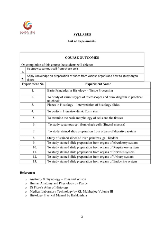 Histology Lab manual | PDF
