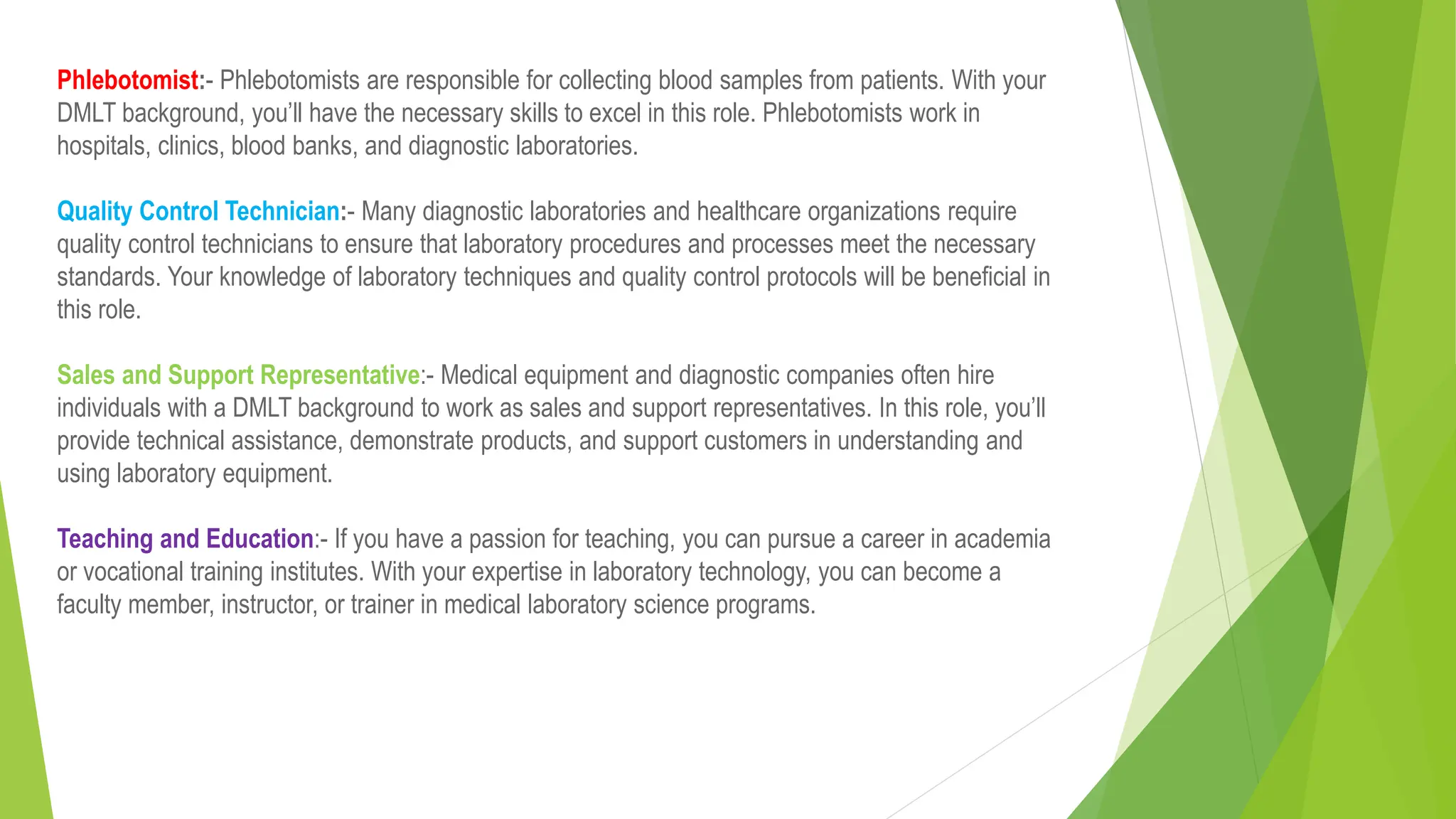 Unveiling pathways: Exploring careers as a Laboratory and Critical Care ...