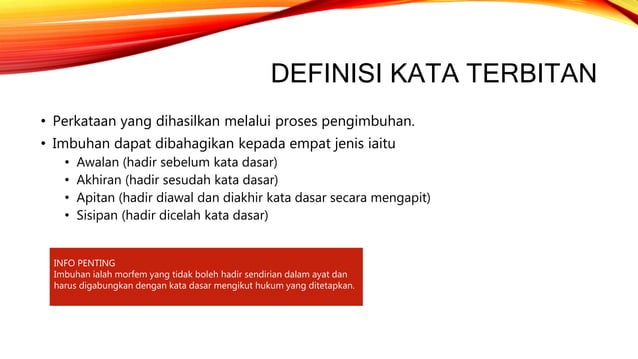 BMMB3023 Pembentukan Kata Tunggal Dan Kata Terbitan | PPTX