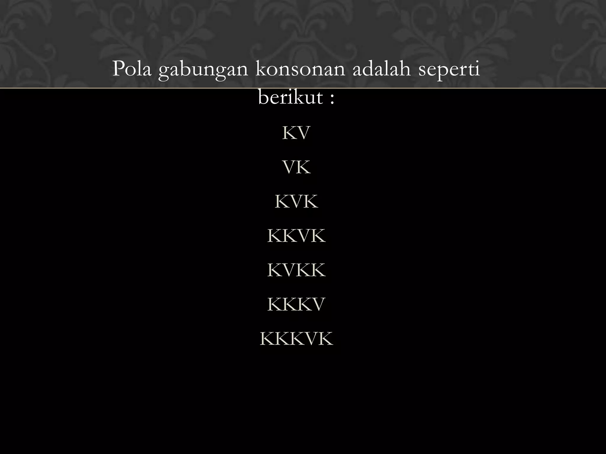 Bmm 3109 : pola suku kata | PPTX