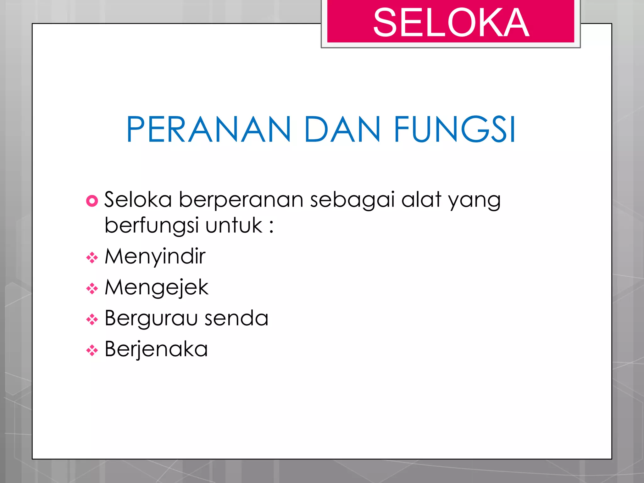 Bmm3116 pantun dan seloka | PPTX