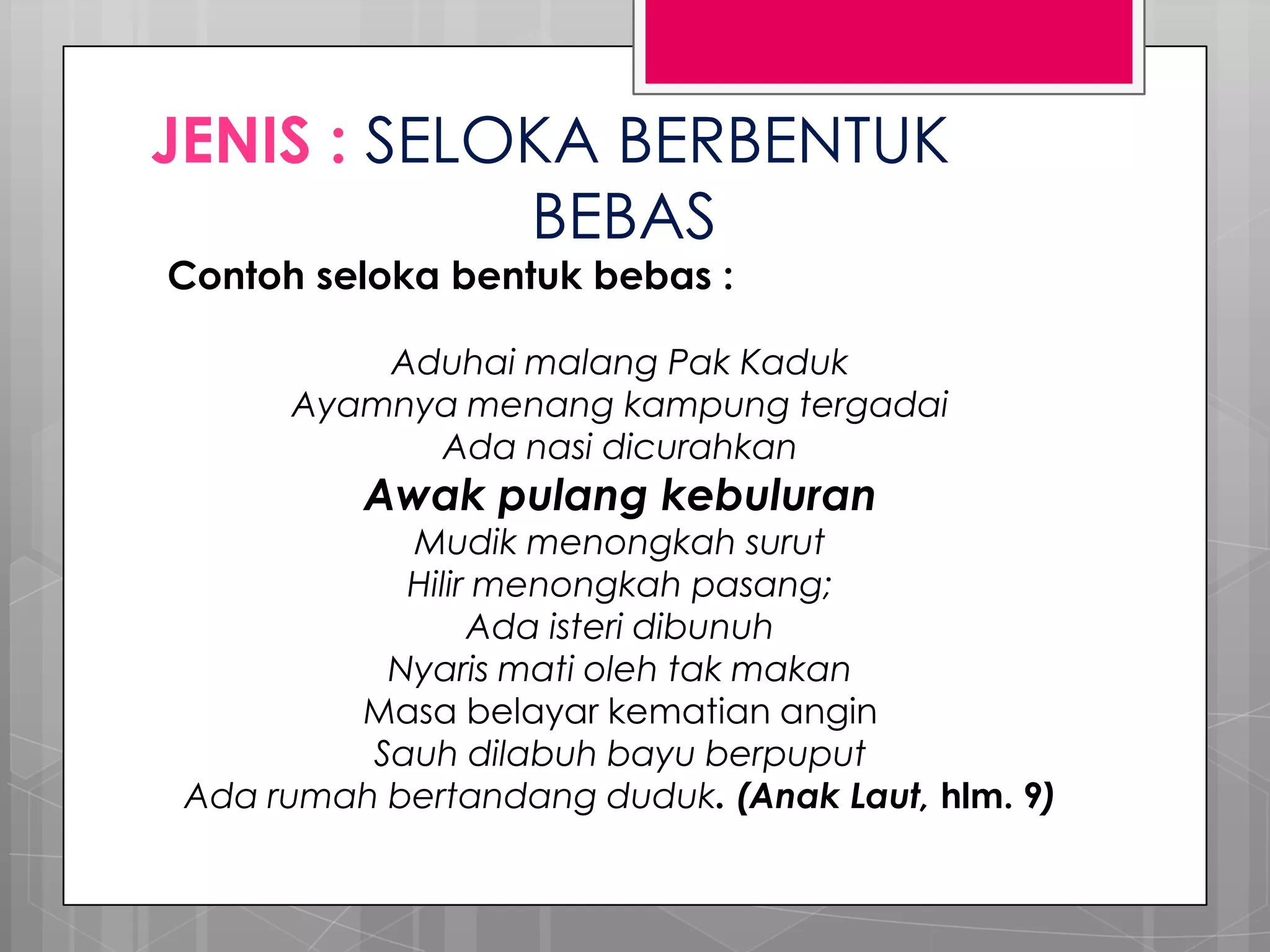 Bmm3116 pantun dan seloka | PPTX