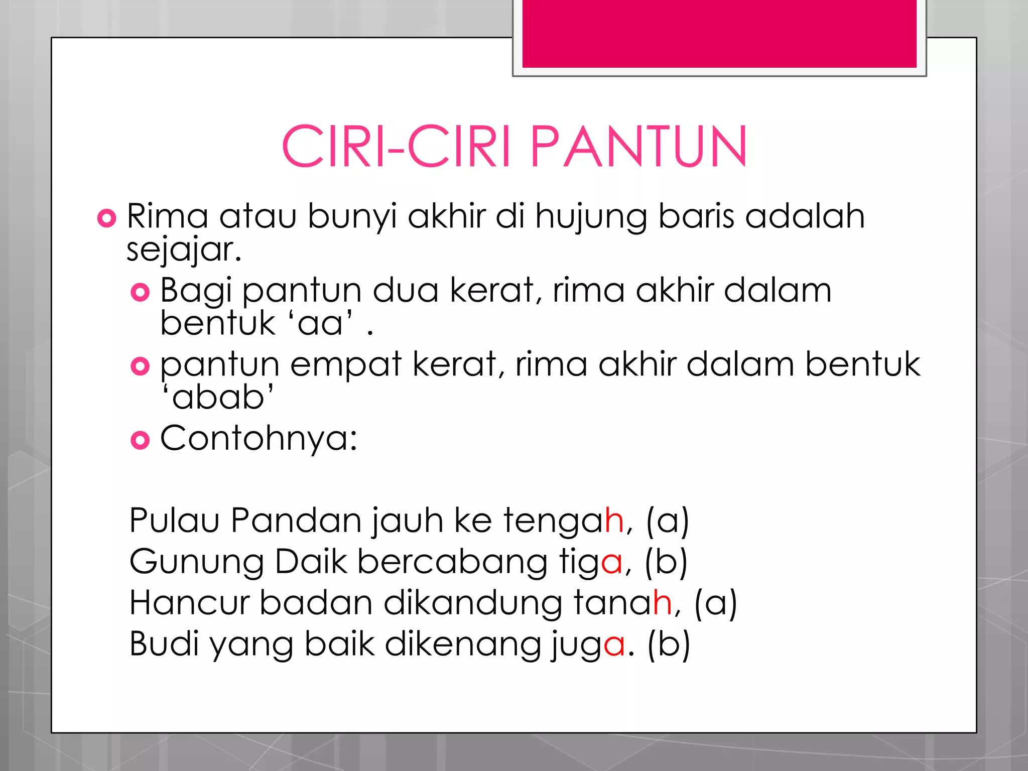 Bmm3116 pantun dan seloka | PPTX
