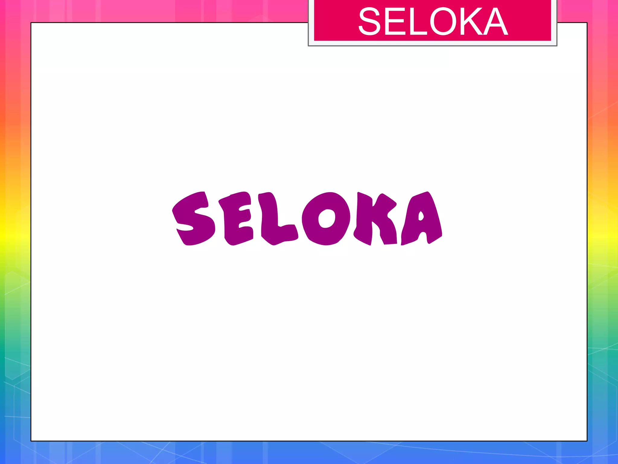 Bmm3116 pantun dan seloka | PPTX