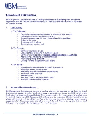 BM Management Consultancies E-Brochure | PDF