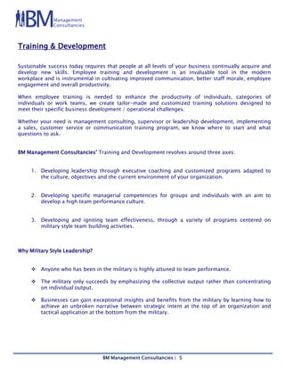 BM Management Consultancies E-Brochure | PDF