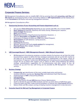 BM Management Consultancies E-Brochure | PDF