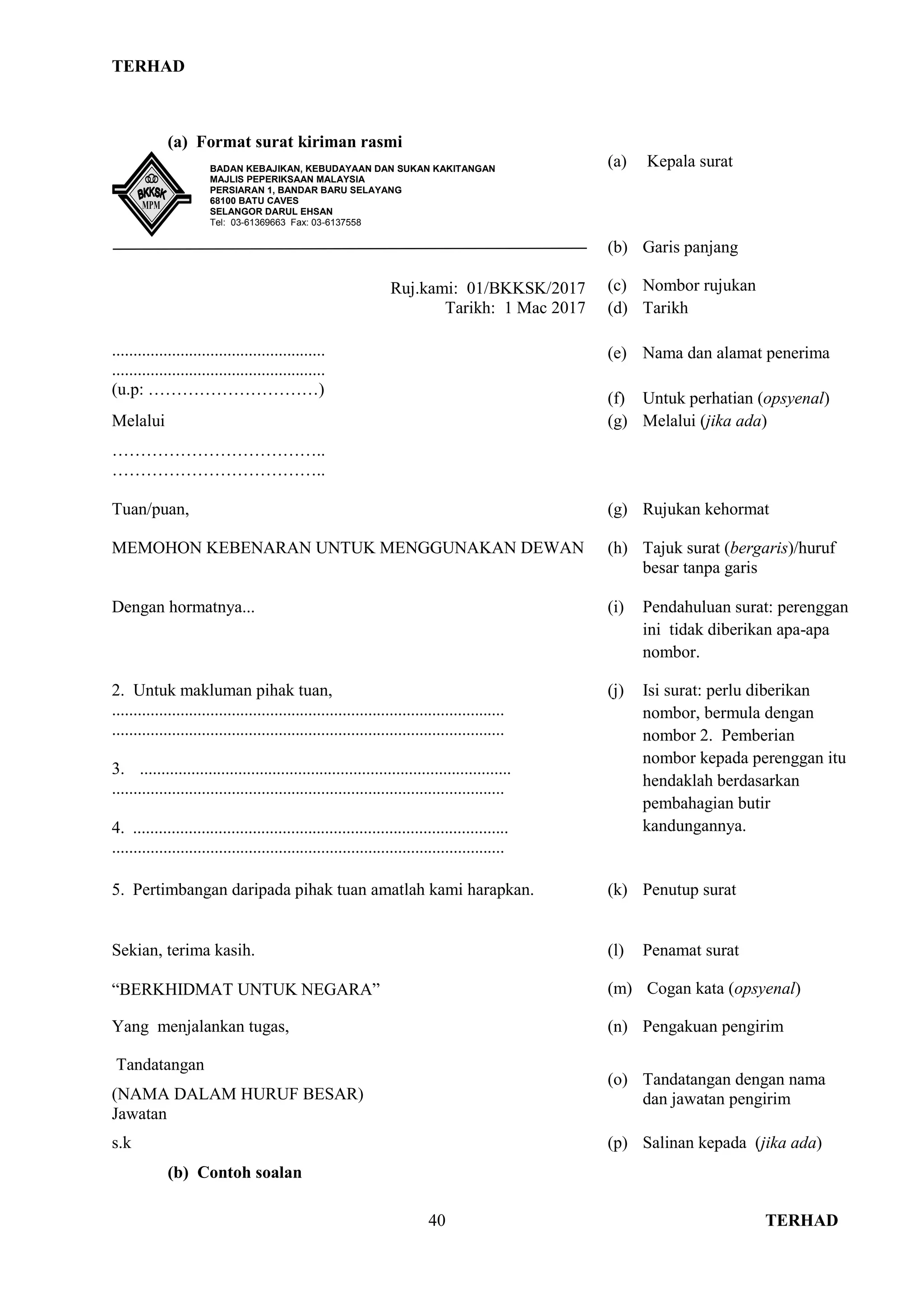 9104 BM manual format dan contoh penulisan esei berformat | PDF