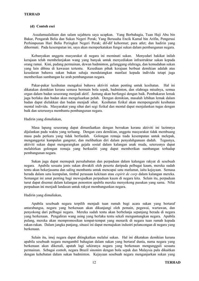 9104 BM manual format dan contoh penulisan esei berformat | PDF