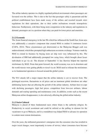 Malaysia Airlines Marketing Plan MBA OUM | PDF