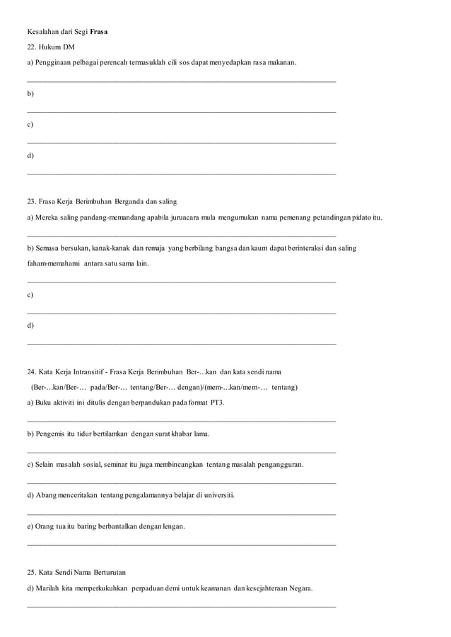 Nota Latihan Ringkas Jenis Kesalahan Tatabahasa di sediakan oleh Kelvin ...