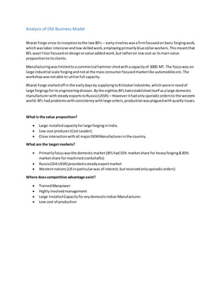 Bmod assignment group a - bharat forge | PDF