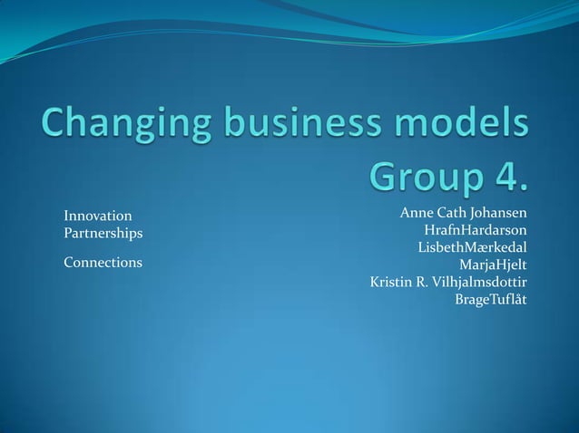 Changing business models | PPT