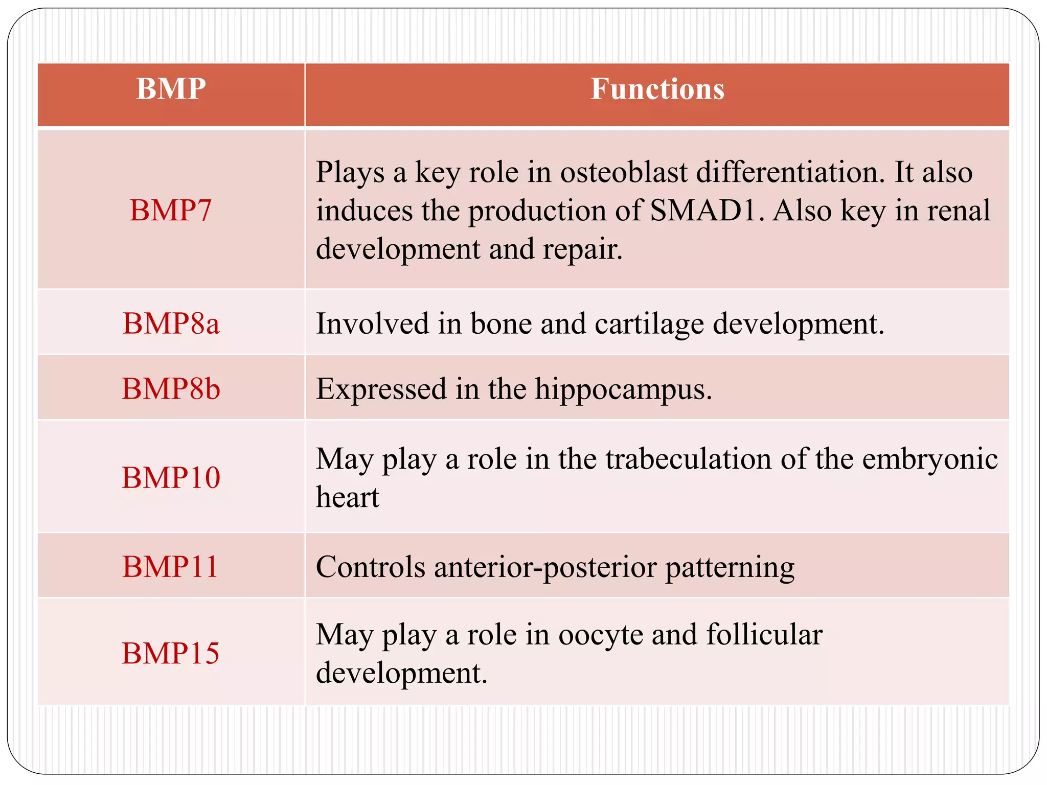 Bone morphogenic proteins | PPTX