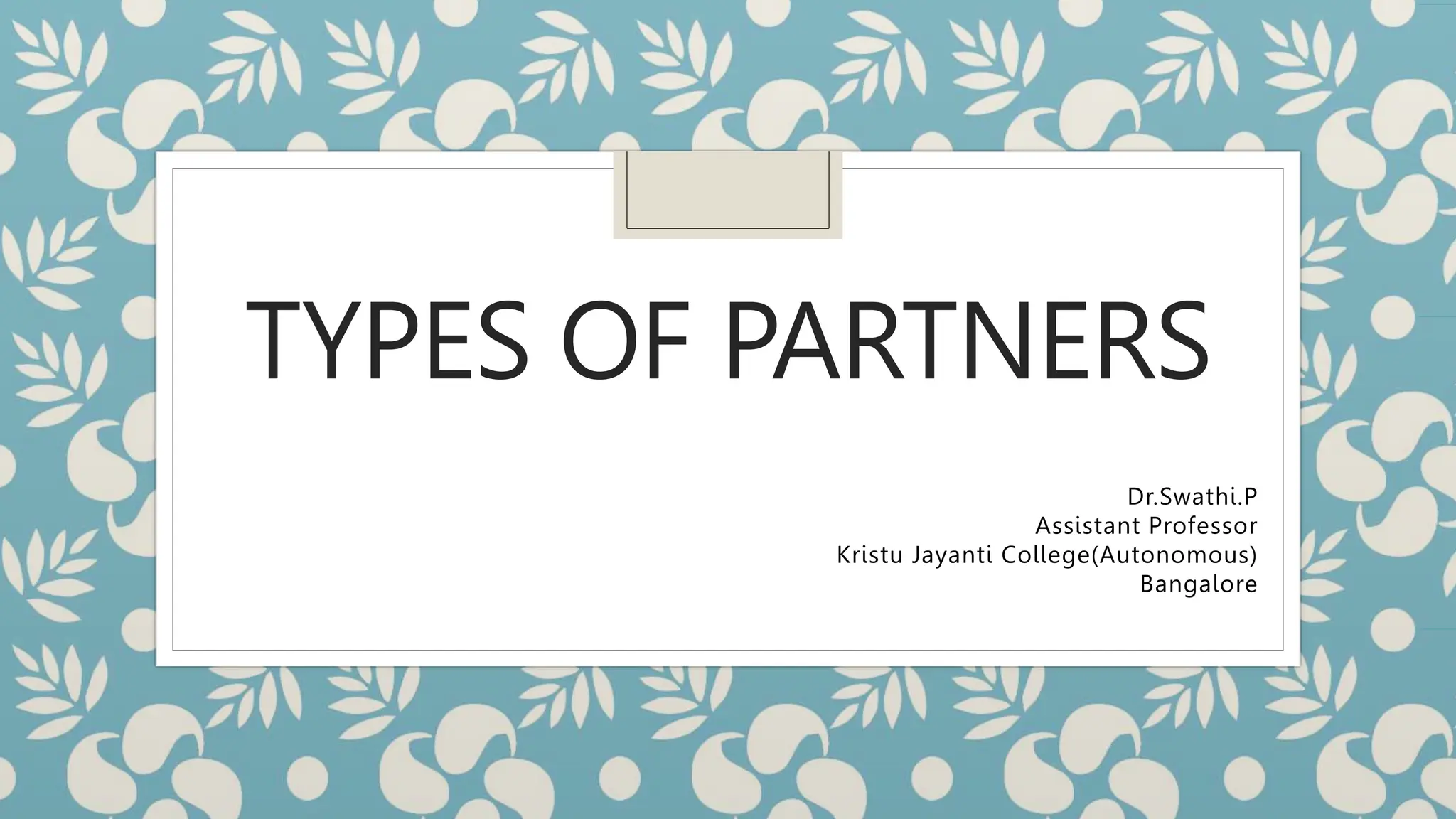 BMP- Types of Partners.pptx