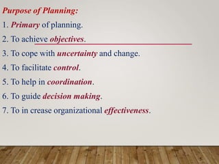 Planning and Objectives | PDF