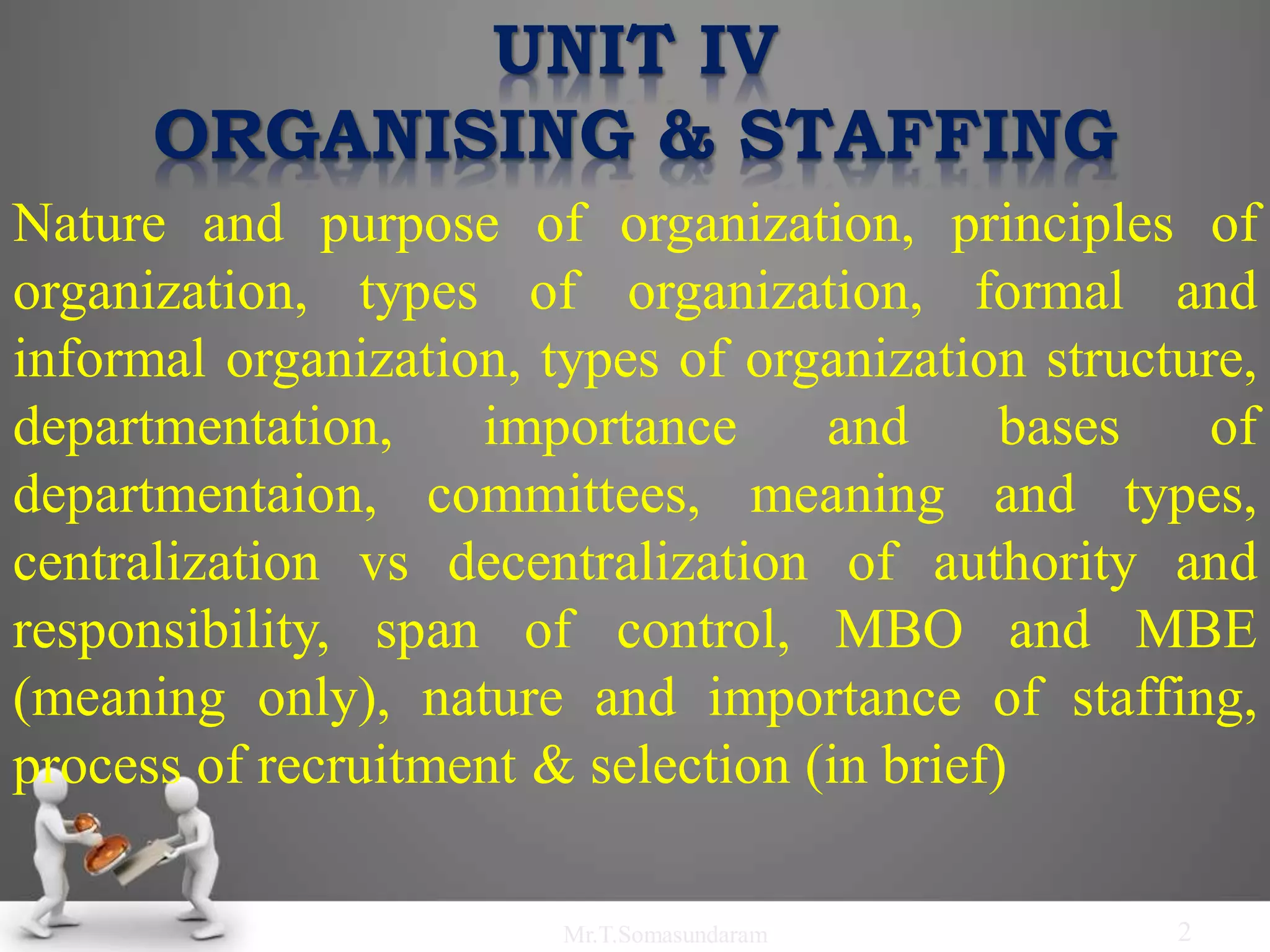 Organizing and Staffing | PDF