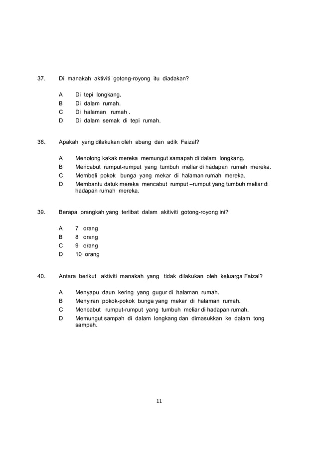 Bm pemahaman set 1 | PDF