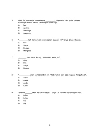 Bm pemahaman set 1 | PDF