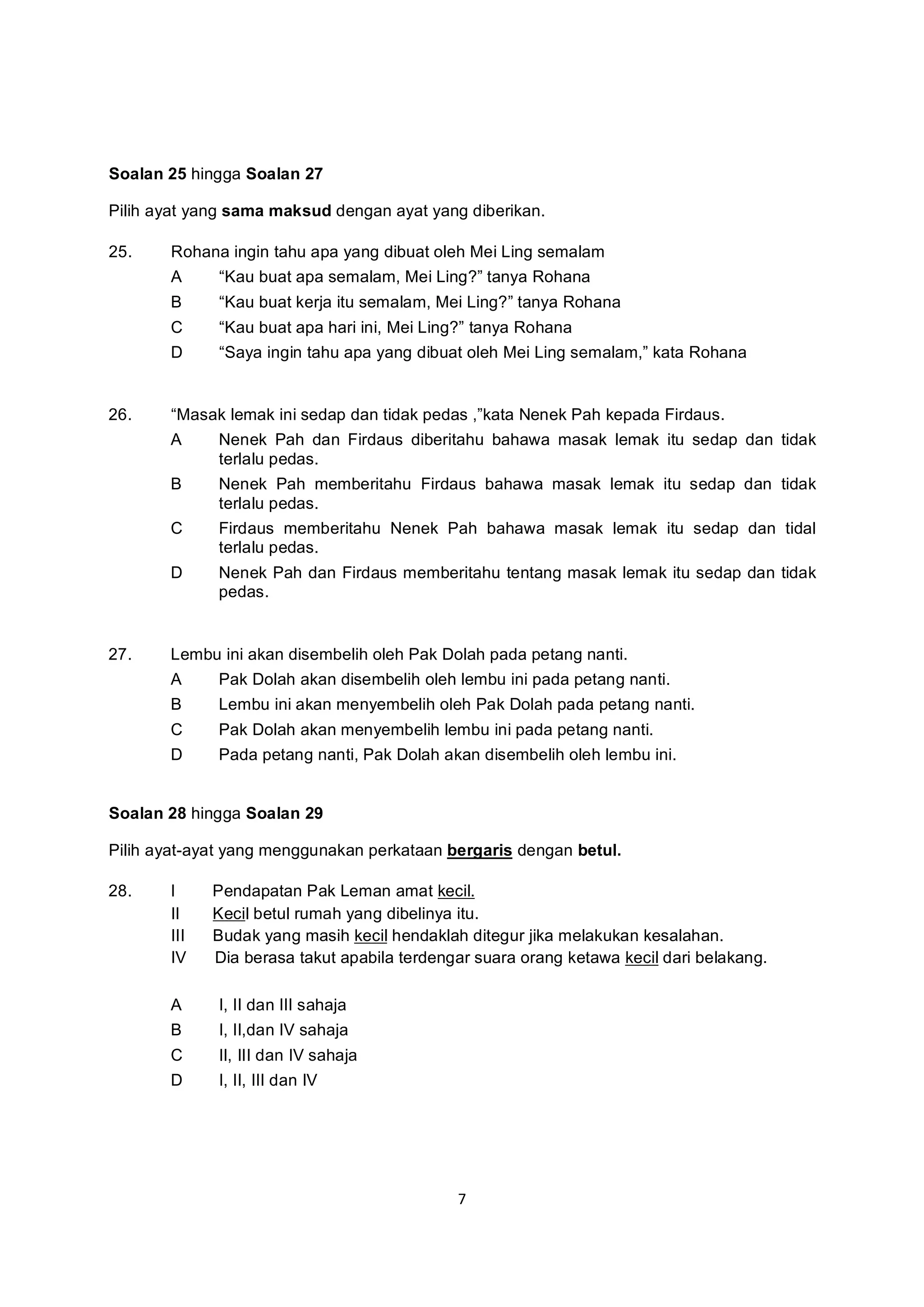 Bm pemahaman set 5 | PDF