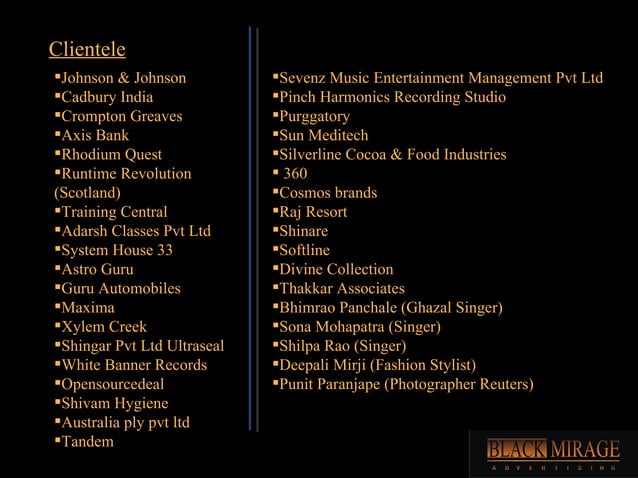 Bm Profile | PPT | Advertising Industry | Industries