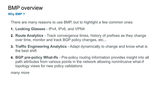 BGP Monitoring Protocol | PPTX