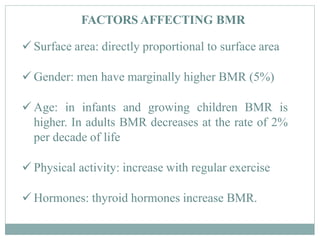 BMR- Nutrition 1& 2 in Health and disease | PPT