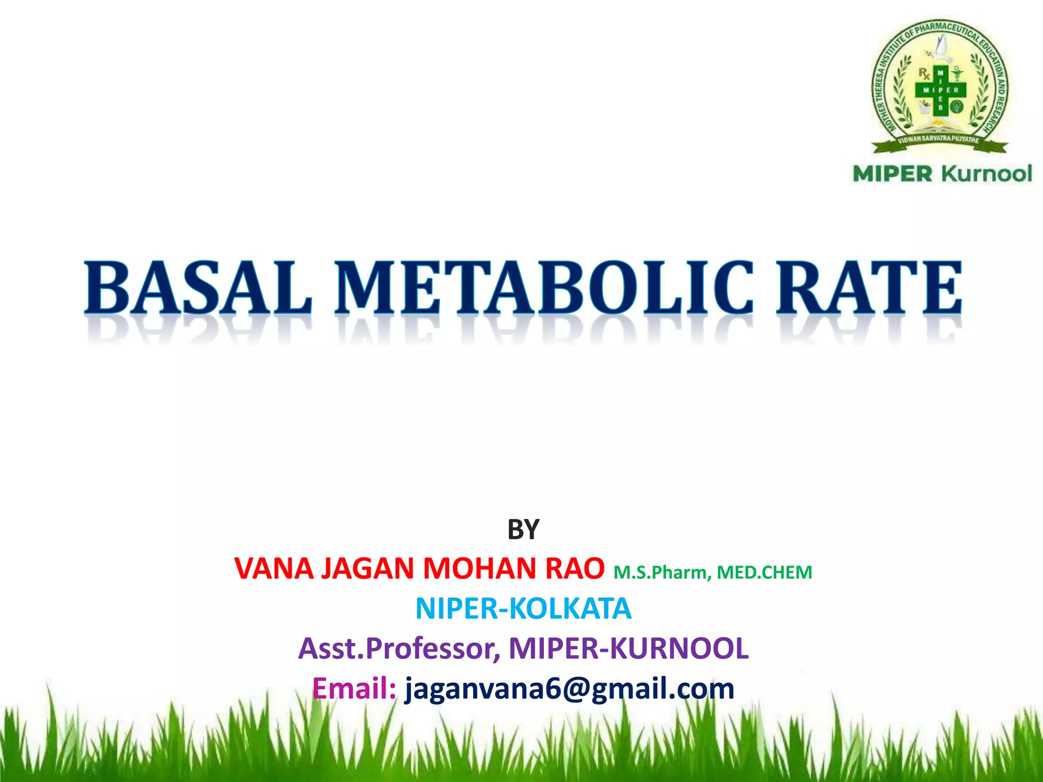 BASAL METABOLIC RATE | PPTX